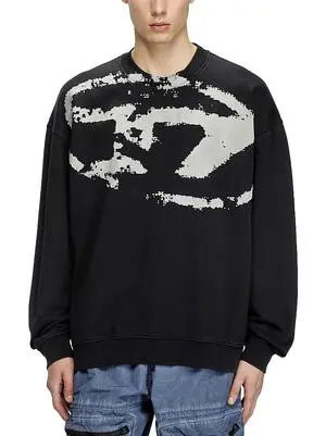 DIESEL Cotton Jersey Sweatshirt - Black