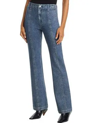 Rag & Bone Miramar Ponte Olivia High-rise Jeans - Washed Blue