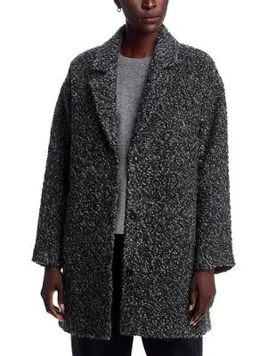 Eileen Fisher Notch Collar Coat - Charcoal Ash