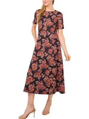TED BAKER LONDON Marena Short Sleeve Midi Dress