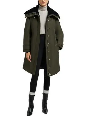 Moose Knuckles Storm Shearling Lined Parka - Dark Olive