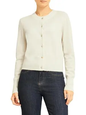 HOBBS LONDON Monica Cashmere Cardigan - Warm Ivory