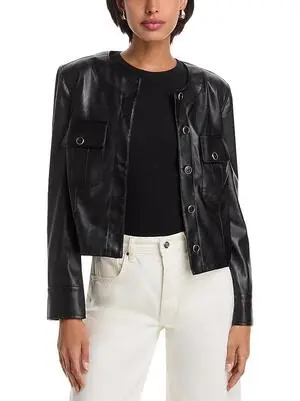 Paige Verity Faux Leather Jacket - Black