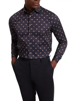 Ted Baker London Olufar Slim Fit Button-front Shirt - Navy