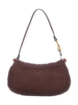 Staud Ollie Suede Shoulder Bag Espresso
