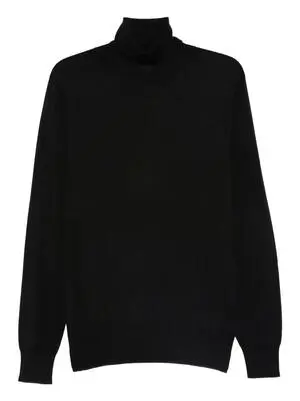 Aspesi Roll-neck Sweater - Black