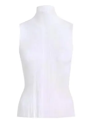 Khaite Ribbed Roll-neck Benita Top - White