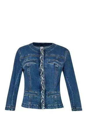 Liu Jo Denim Braid Jacket - Blue