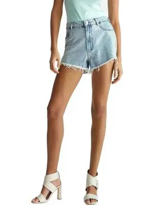 Liu Jo Sequin Embellished Denim Shorts - Blue
