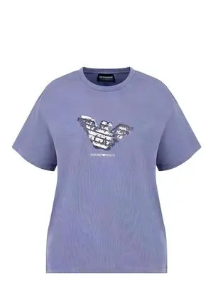 Emporio Armani Logo Graphic T-shirt - Purple