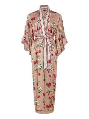 TEMPERLEY LONDON Floral-print Silk Coat - Pink