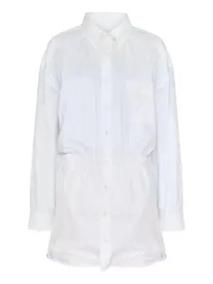 MAISON MARGIELA Elasticated-waist Cotton Shirt - White