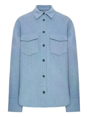 Sportmax Double-faced Wool Shirt - Blue