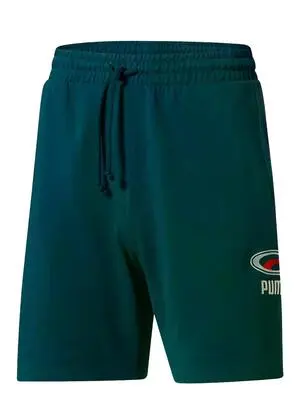PUMA Logo-embroidered Shorts - Blue