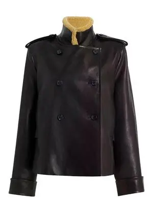 Khaite Dean Leather Jacket - Black