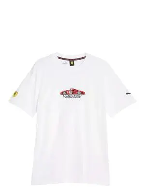PUMA X Ferrari Race Embroidered T-shirt - White