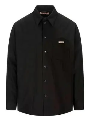 Marni Pocketed Cotton Shirt - Black
