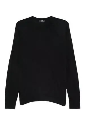 Alpha Studio Crew-neck Sweater - Black
