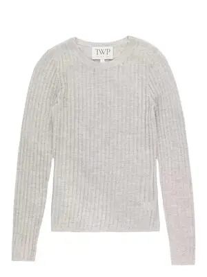 TWP Ribbed Crew-neck Top - Grey