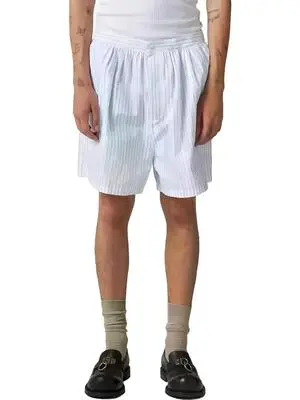 HED MAYNER Striped Pleated Shorts - White