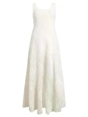 Khaite Twigs Square-neck Dress - White