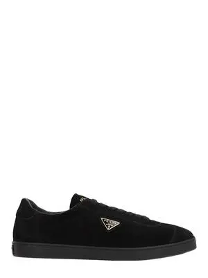 Prada Logo Plaque Sneakers - Black