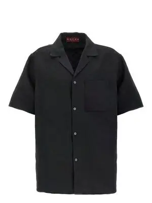 Gucci Jacquard Bowling Shirt - Black