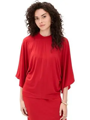 HOUSE OF DAGMAR Jersey Kimono Top - Red