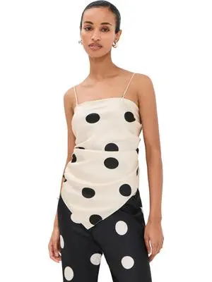 LE BOP Frankie Top - White/black Dot