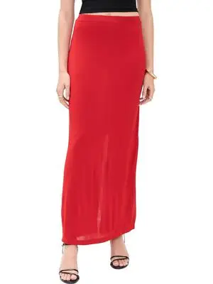 HOUSE OF DAGMAR Jersey Maxi Skirt - Red