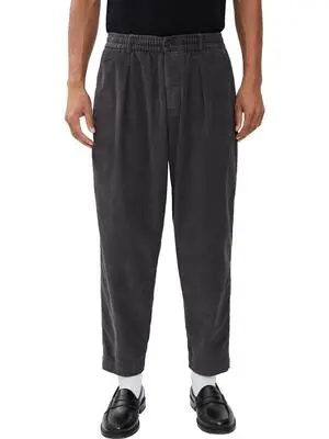 Universal Works Pleated Corduroy Track Pants - Charcoal