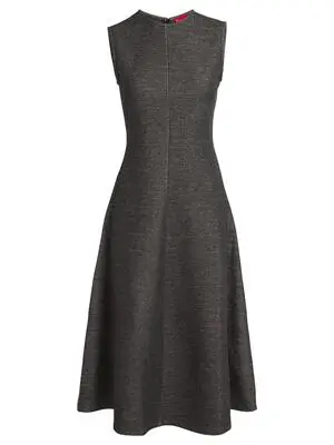 Max & Co. Stretch Cotton Jersey Midi Dress - Grey