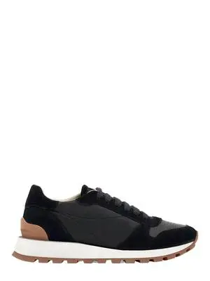 Brunello Cucinelli Suede Technical Sneakers - Black
