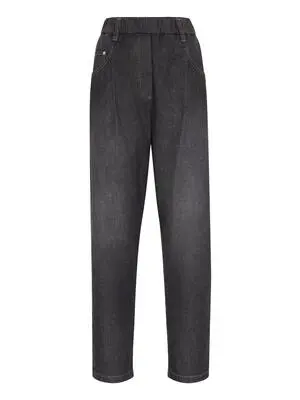 Brunello Cucinelli Denim Trousers - Black