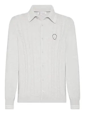 Brunello Cucinelli Cotton Logo Shirt - White