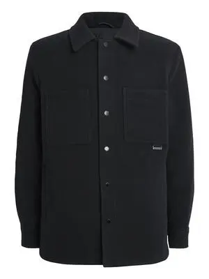 Canada Goose Wool-cashmere-blend Atkinson Overshirt - Black