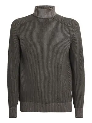 Sease Cashmere Rollneck Sweater - Green