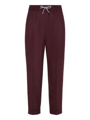 Brunello Cucinelli Drawstring Leisure Trousers - Red