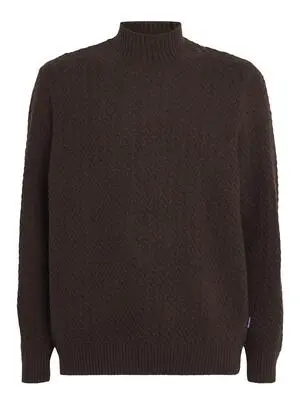 Barbour Wool Cable-Knit Sweater Brown