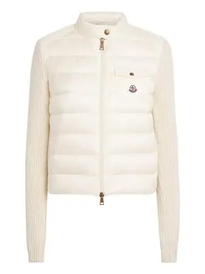 Moncler Down Padded Cardigan - White