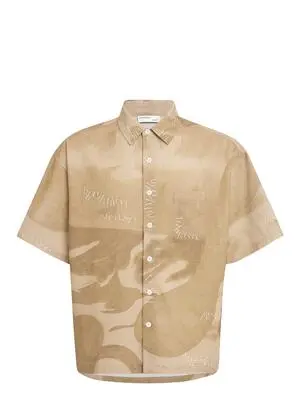 DOMREBEL Exposed Stitching Shirt - Beige