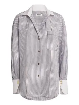 Sandro Cotton Stripe Shirt - Blue