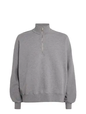 AGOLDE Cotton Quarter-zip Idris Sweatshirt - Grey