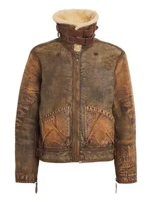 Ralph Lauren Shearling Bomber Jacket - Brown
