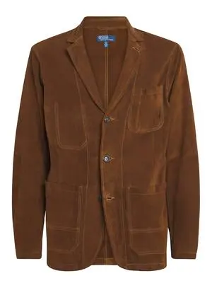 POLO RALPH LAUREN Suede Unstructured Blazer