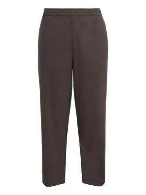 Officine Générale Stretch Wool Trousers - Brown