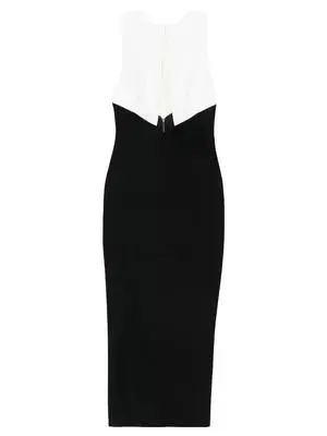 CHB CHRISTIAN BOARO Two-tone Sleeveless Midi Dress - Black