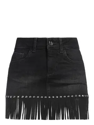 LIU •JO Pencil Denim Mini Skirt - Black