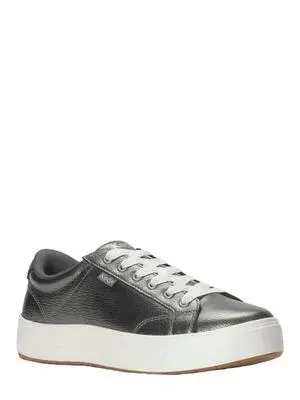 Keds® Park Platform Leather Sneakers - Gunmetal