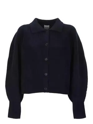 MADELEINE THOMPSON Wool Blend Cardigan - Blue